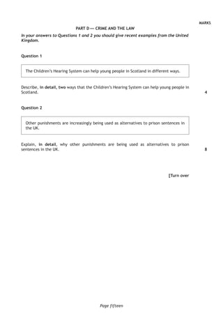 2014 National 5 Modern Studies exam | PDF