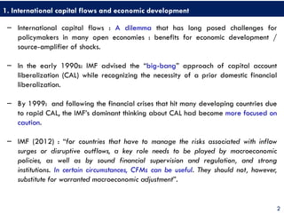 Capital flows management in emerging countries: Some lessons from the ...