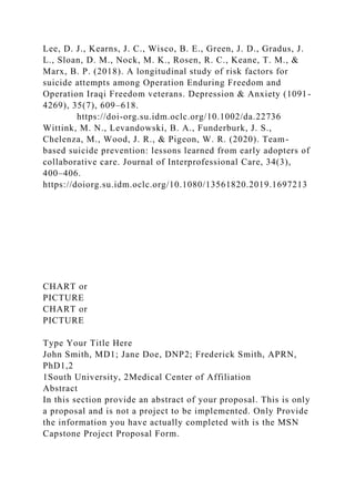 MSN Capstone Project Proposal Form This is a building a.docx