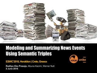 Modeling and Summarizing News Events Using Semantic Triples | PPT