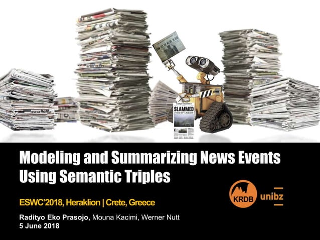 Modeling and Summarizing News Events Using Semantic Triples | PPT