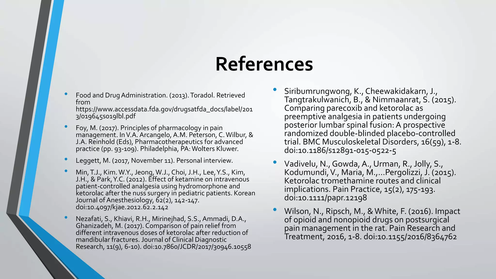 Msne 5356 toradol powerpoint presentation | PPTX