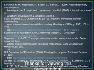 Melissa Snell Reading Compensatory Programs Project | PPT