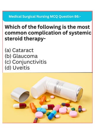 Nursing MCQ Question Set-16 for exam preparation | PDF