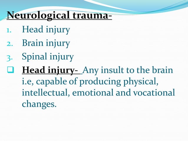 Msn ist(gnm 2nd yr) unit-neuro trauma copy | PPT