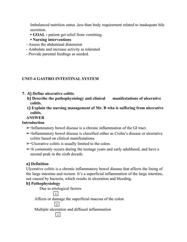Medical surgical nursing-1 2nd year B.sc nursing blueprint question ...