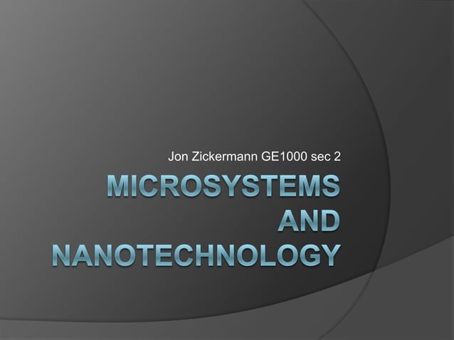 Microtech/Nanotech Report | PPT