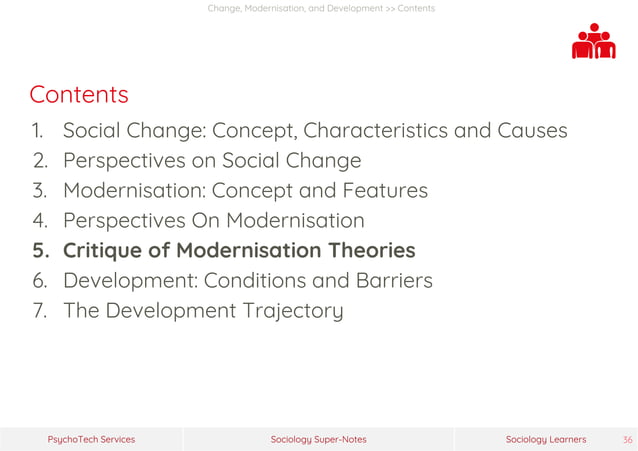 Change, Modernization and Development | PDF | Educational Assessment ...