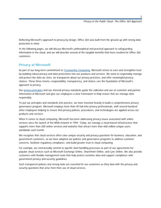 Ms o365 privacy in the public cloud - 12-12-11 final standard | PDF