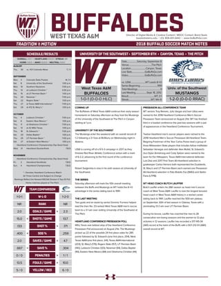 WT Men's Soccer Notes (9-6-18) | PDF