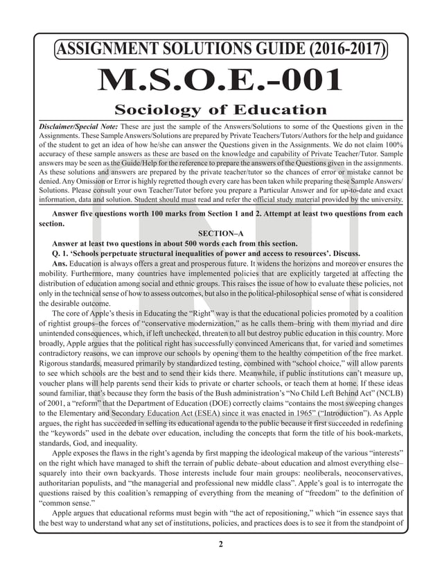 MSOE 001 paper | PDF