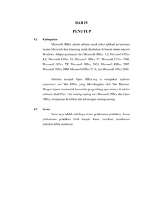 Laporan Praktikum Aplikasi Komputer Microsoft Office | PDF