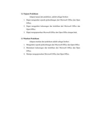 Laporan Praktikum Aplikasi Komputer Microsoft Office | PDF