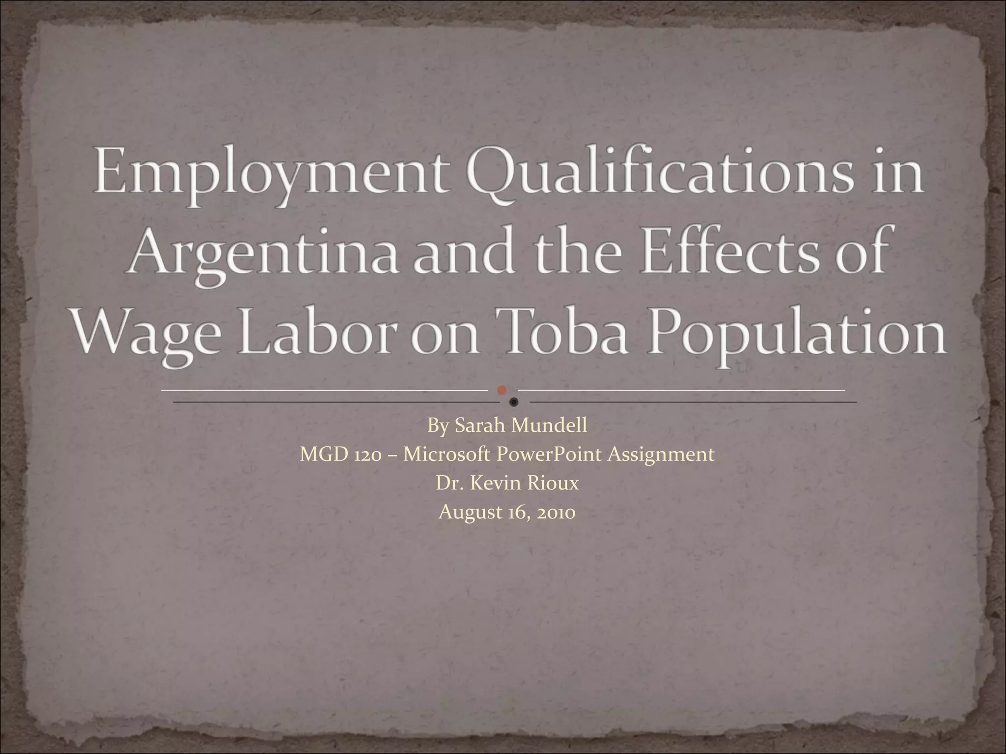 MS Office Assignment - Mundell 0810 - updated | PPT