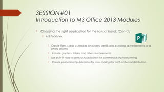 Ms office (basic) 2016 session 01 | PPS