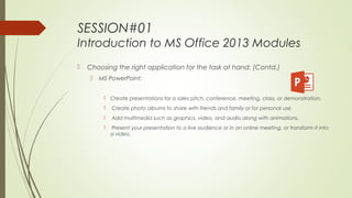 Ms office (basic) 2016 session 01 | PPS
