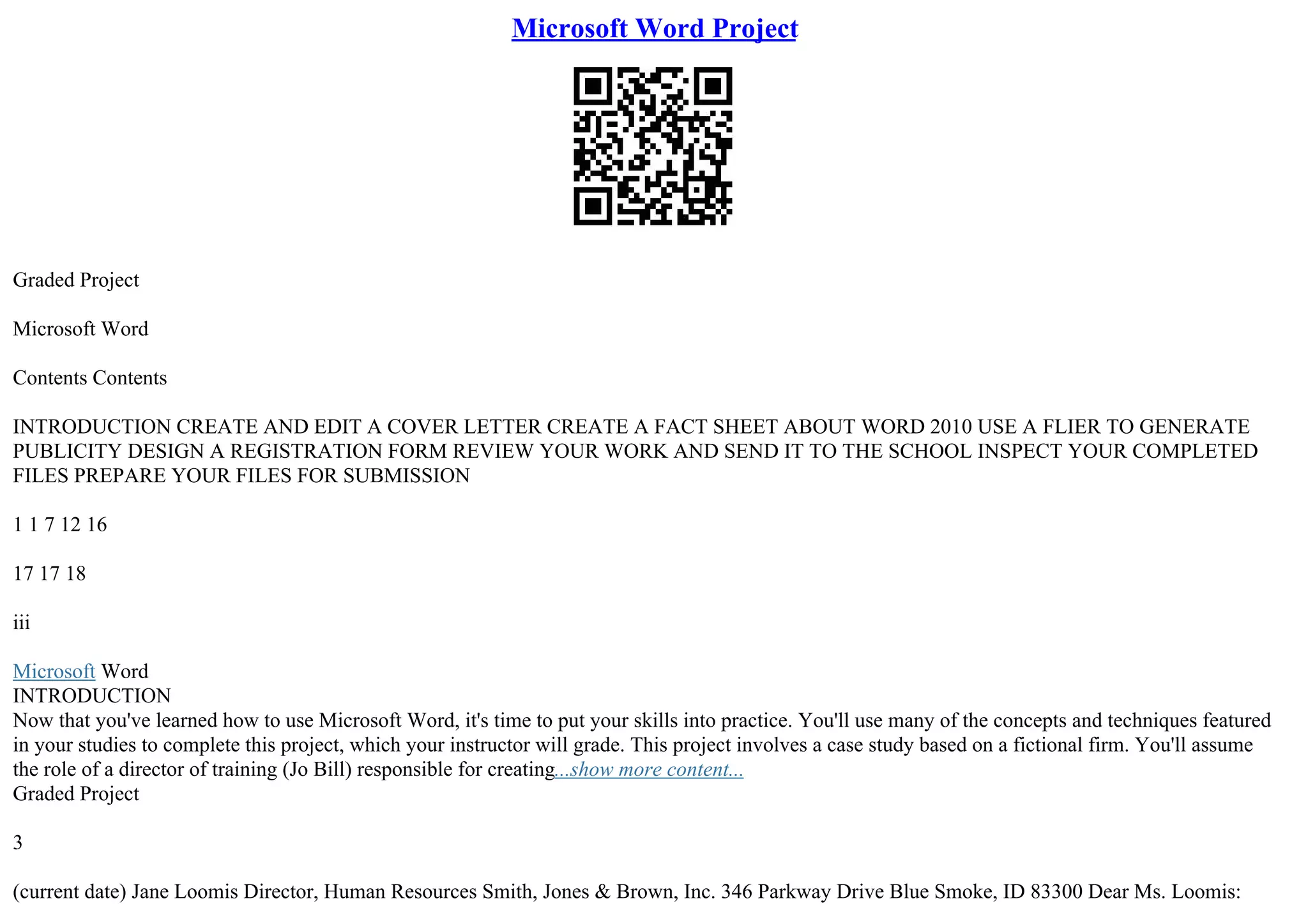 Ms Office Case Study | PDF