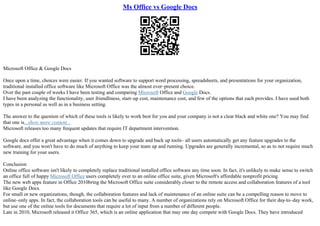 Ms Office Case Study | PPT