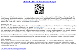 Ms Office Case Study | PPT