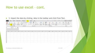 Ms office excel | PPT