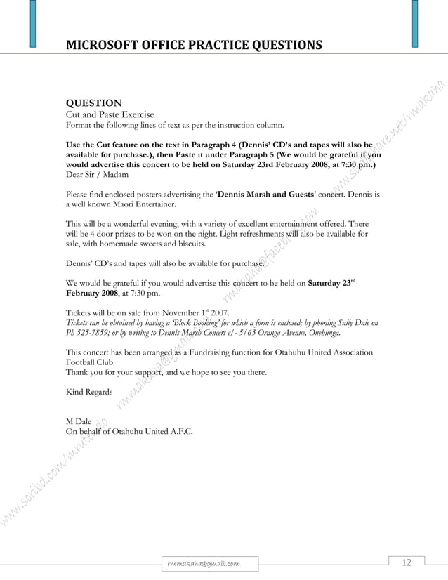 Microsoft Office Package: Practical Questions | PDF | Gardening | Home ...