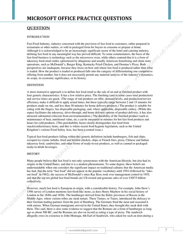 Microsoft Office Package: Practical Questions | PDF | Gardening | Home ...