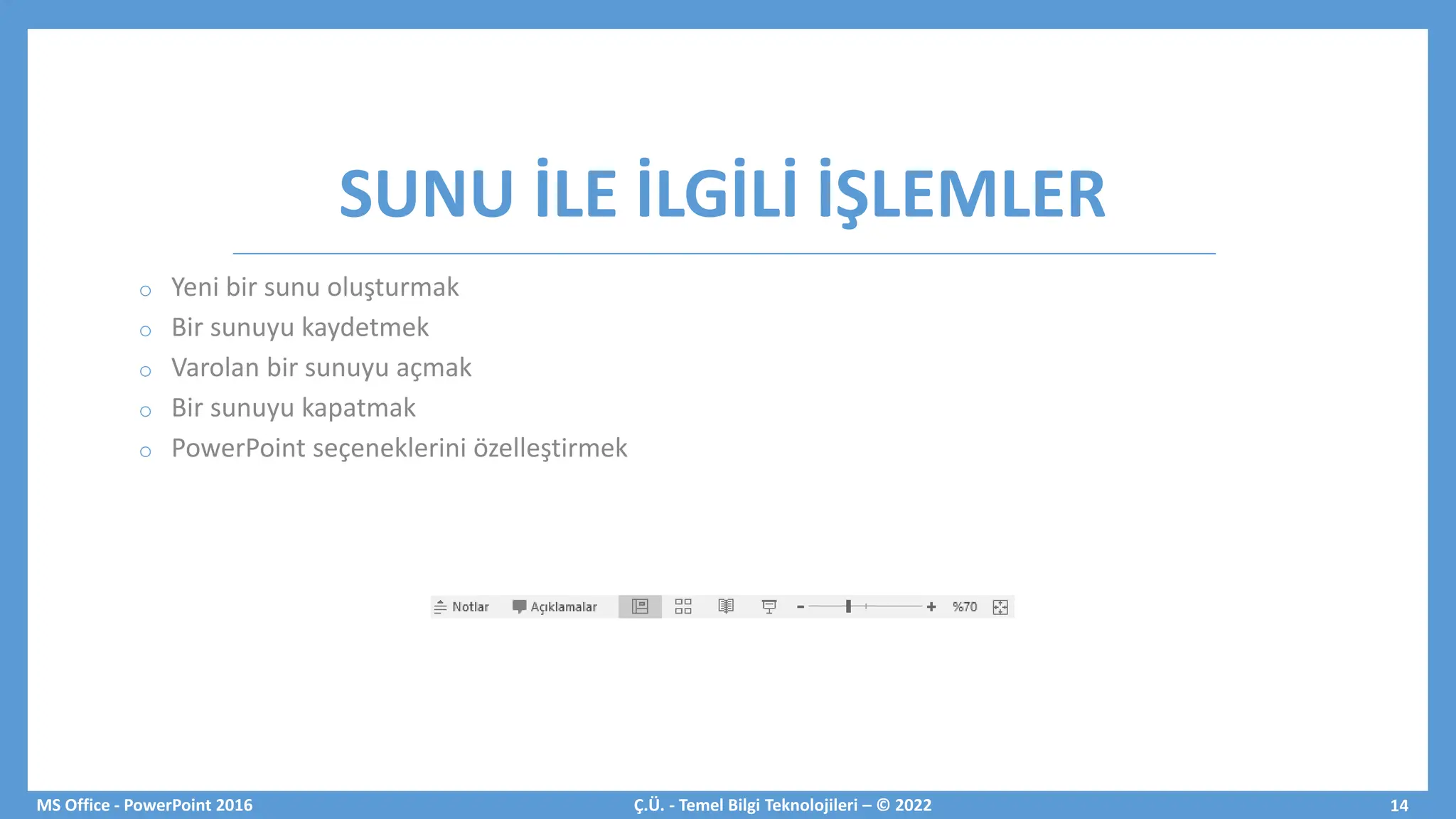 Temel Bilgi Teknolojileri, Powerpoint 2016 tanıtımı | PDF
