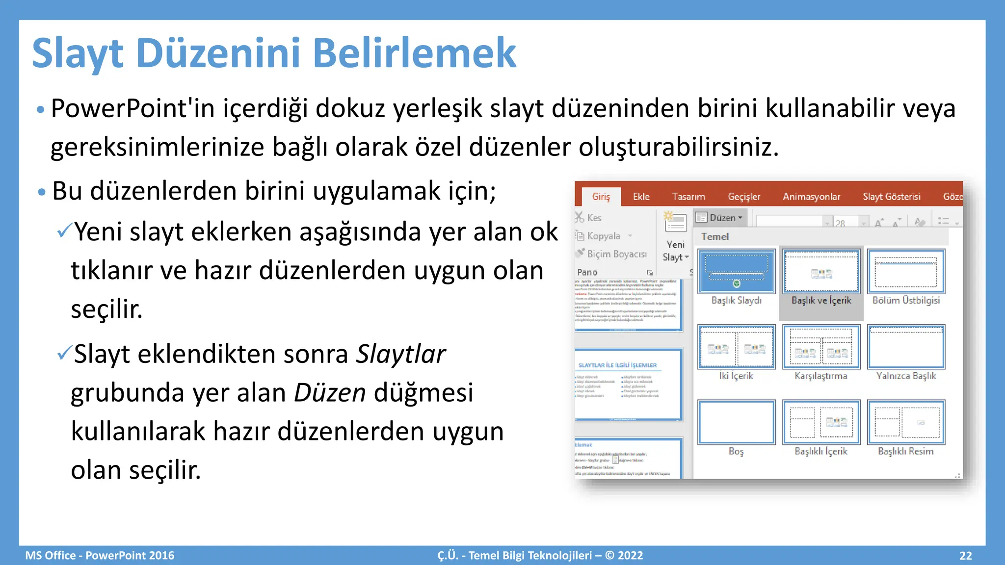 Temel Bilgi Teknolojileri, Powerpoint 2016 tanıtımı | PDF