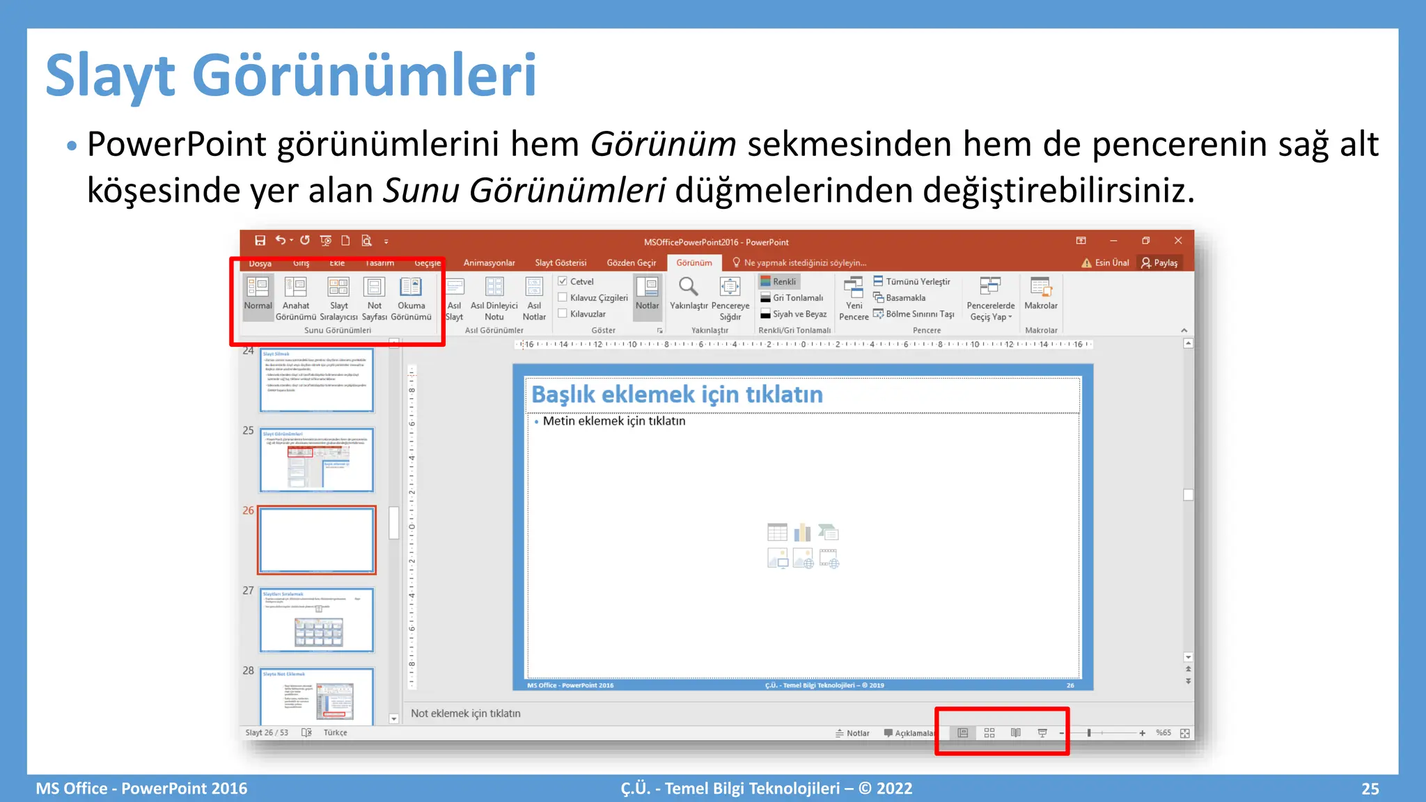 Temel Bilgi Teknolojileri, Powerpoint 2016 tanıtımı | PDF