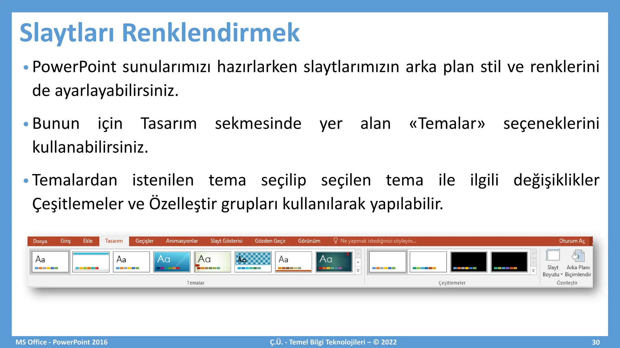 Temel Bilgi Teknolojileri, Powerpoint 2016 tanıtımı | PDF