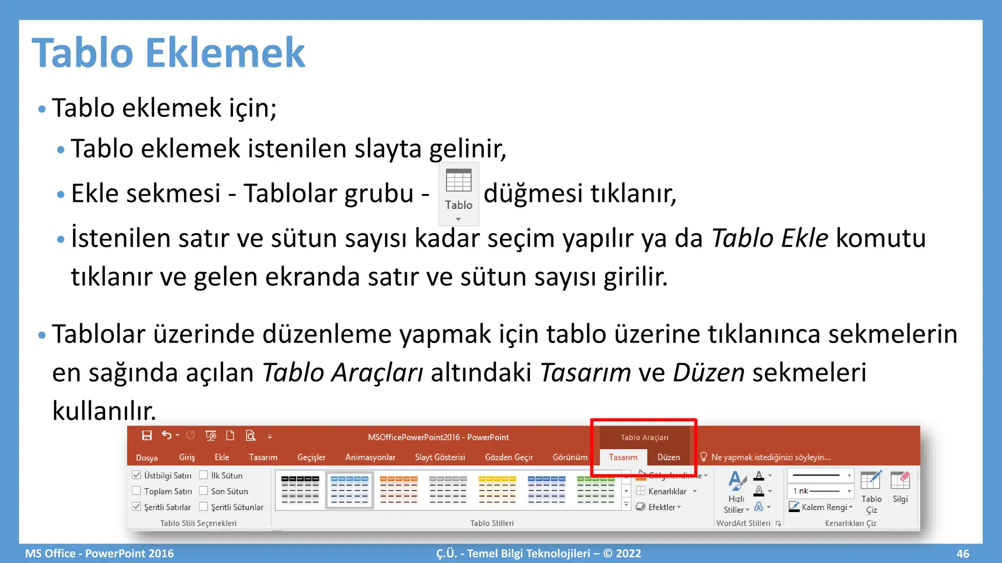 Temel Bilgi Teknolojileri, Powerpoint 2016 tanıtımı | PDF