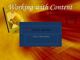 Ms Office Powerpoint Tutorial | PPT