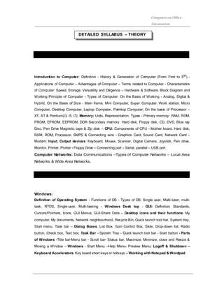 Msoffice syllabus | DOCX
