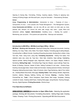 Msoffice syllabus | DOCX