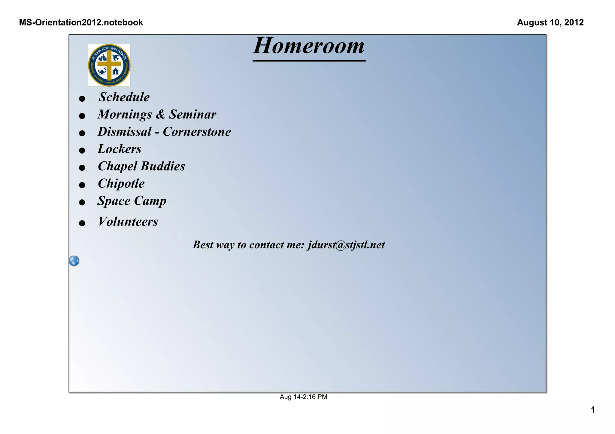 MS Orientation Slides | PPT