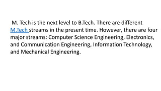 Ms or m.tech best option after b tech | PPTX