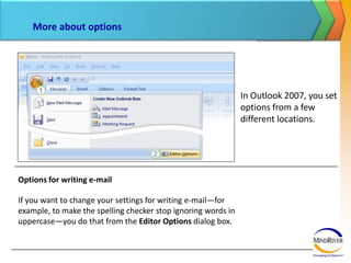 Microsoft Outlook 2007 | PPTX | Email | Internet