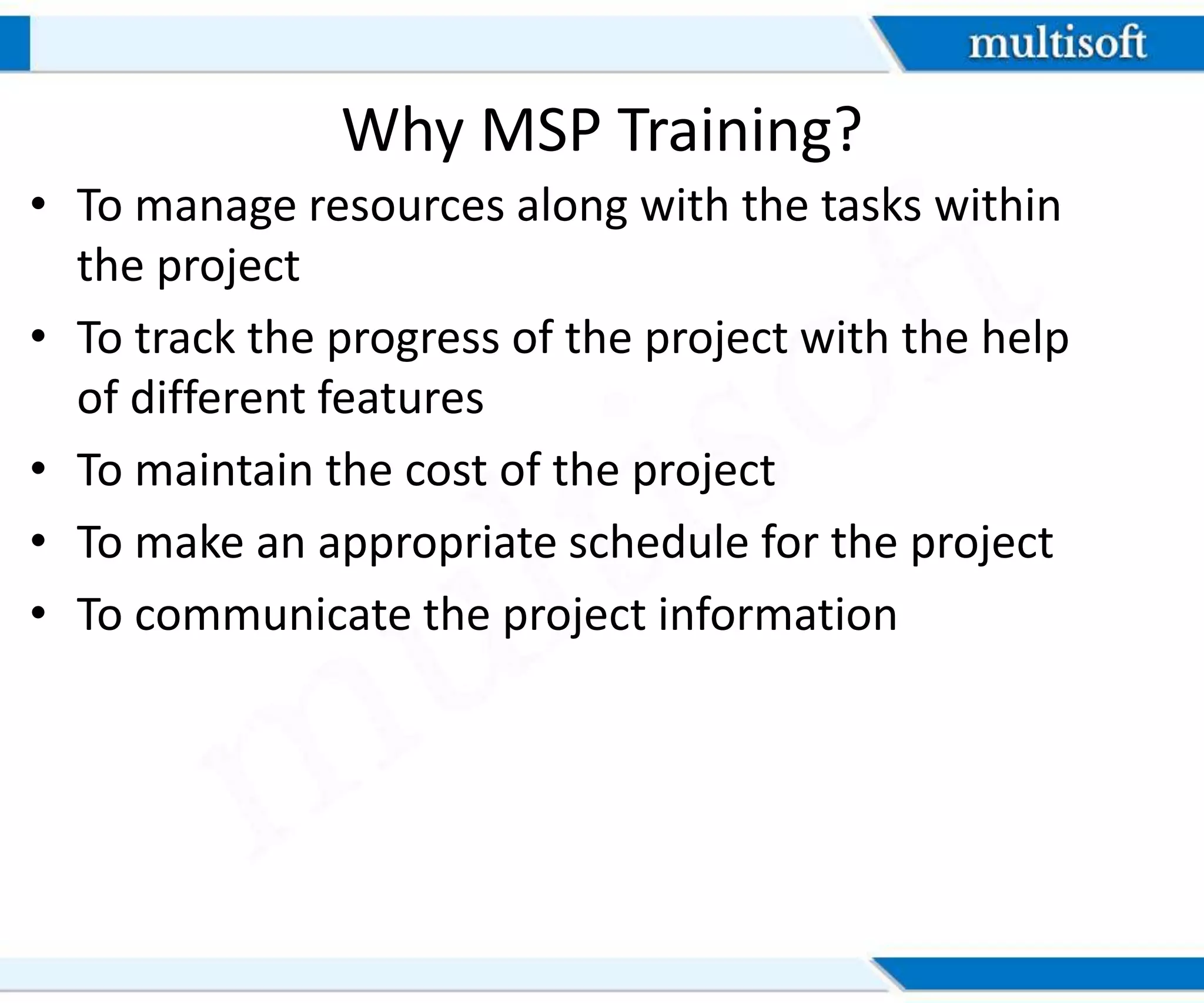 MSP Training | PPTX