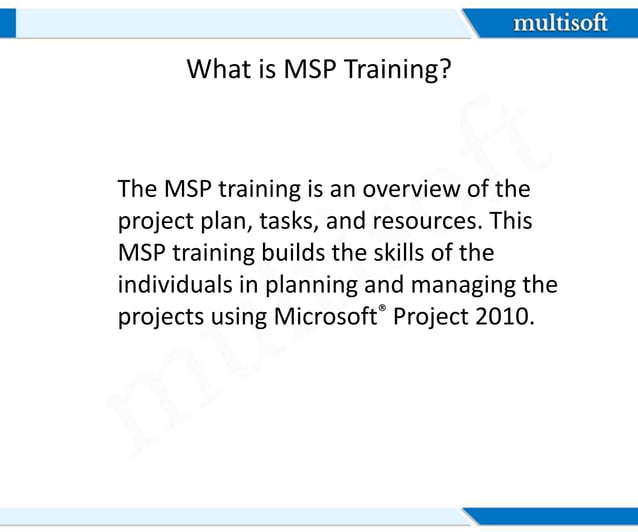 MSP Training | PPTX | Business | Business and Finance