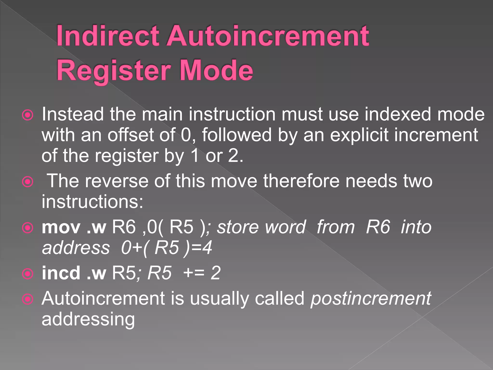 Msp 430 addressing modes module 2 | PPTX