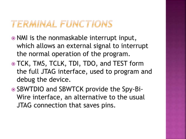 Msp 430 architecture module 1 | PPTX | Technology & Computing