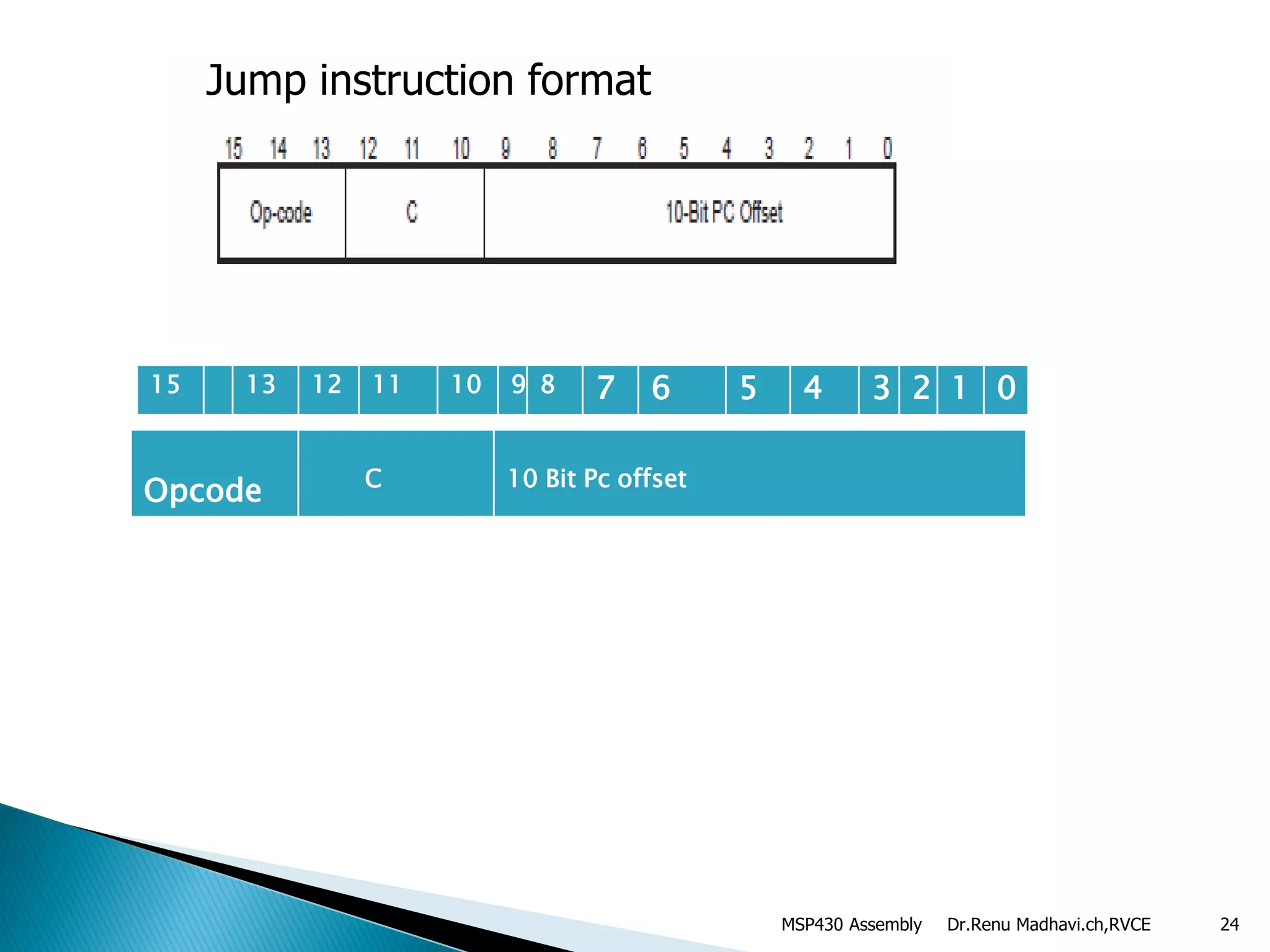 Msp430 assembly language instructions &addressing modes | PDF