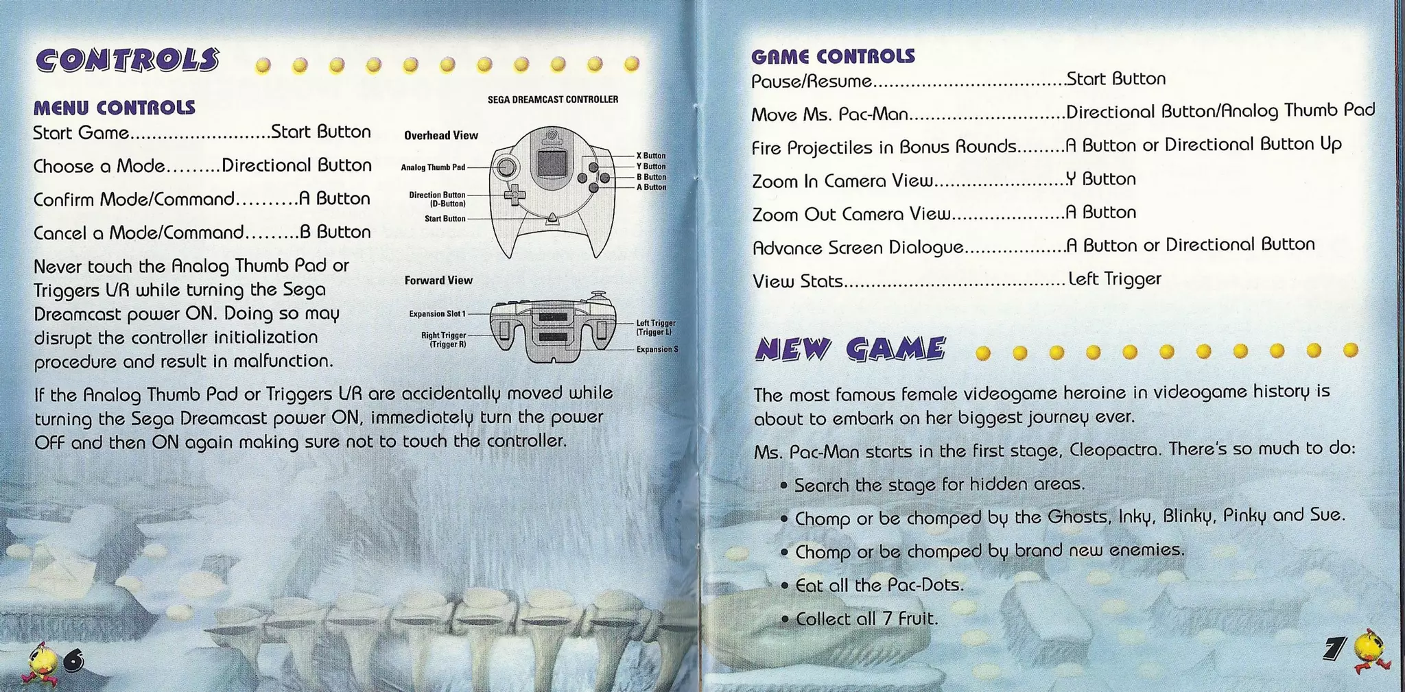 Ms pac man maze madness manual ntsc dreamcast | PDF