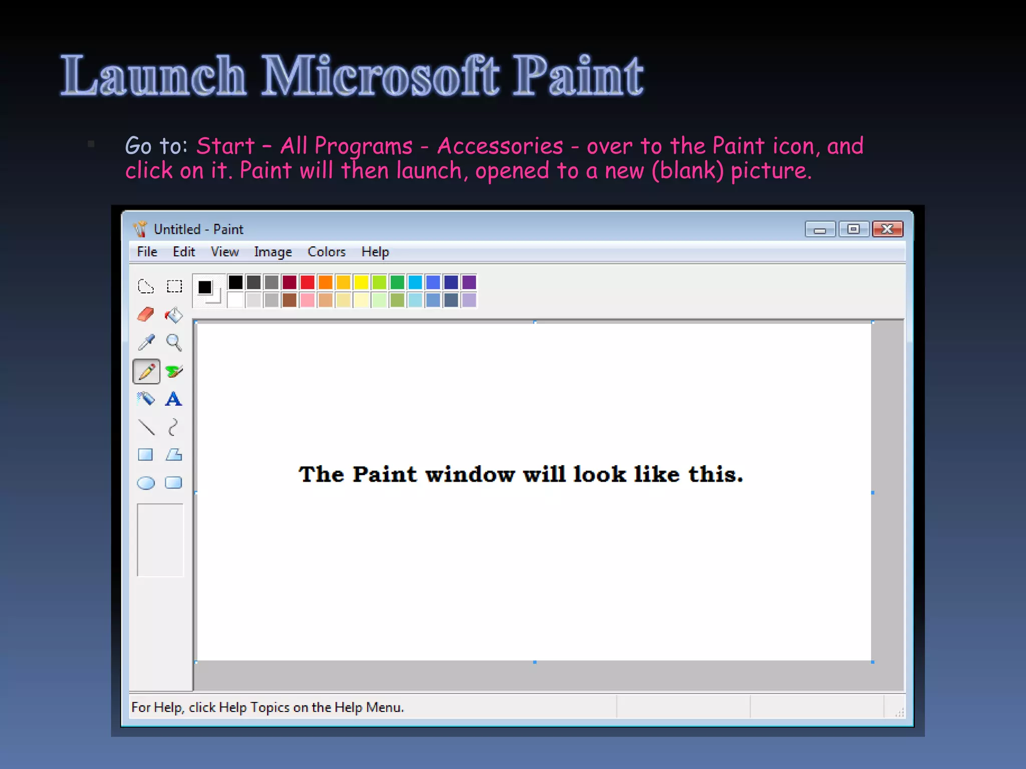 Ms Paint Tutorial | PPT