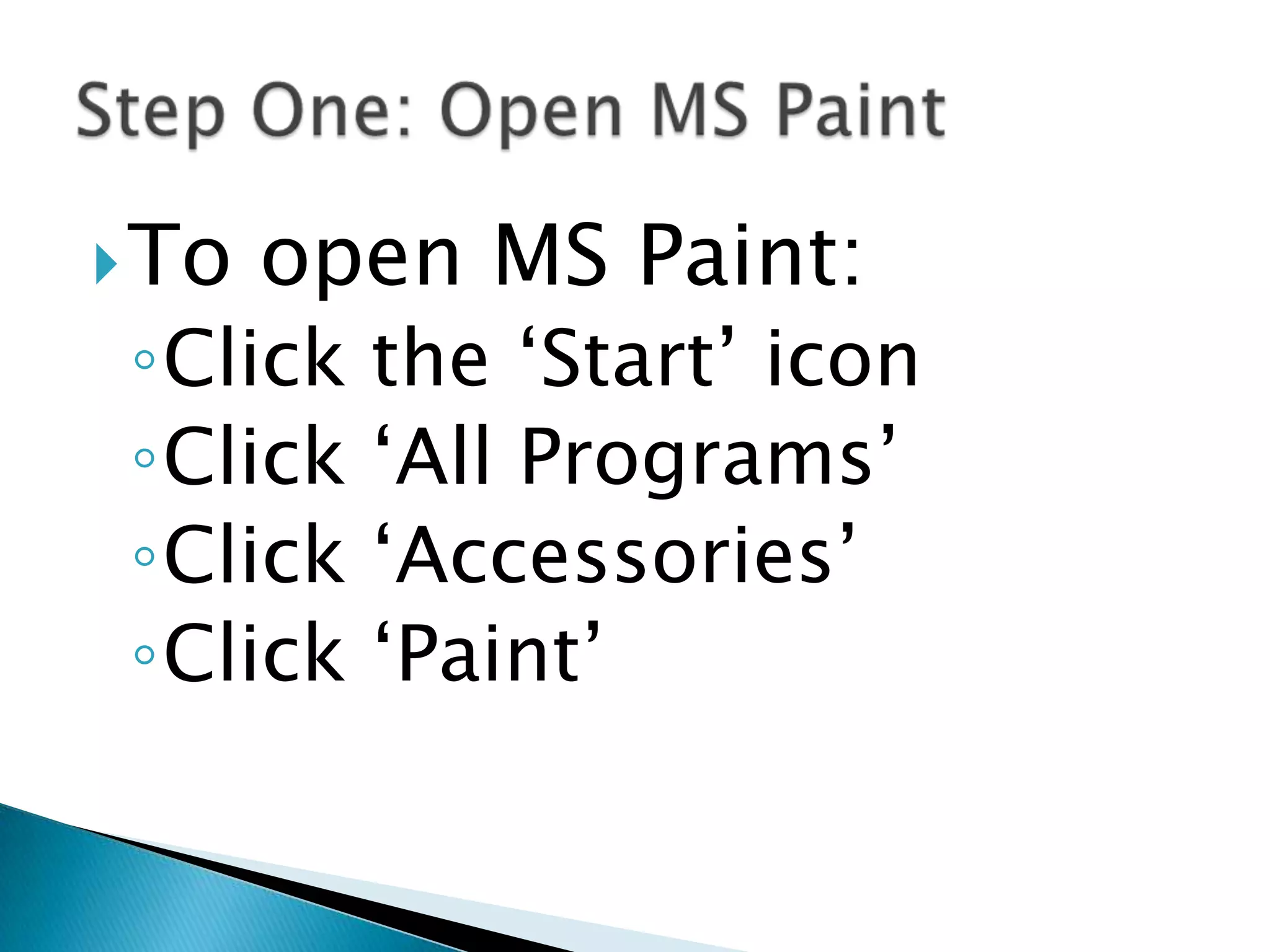 Ms paint tutorial | PPTX