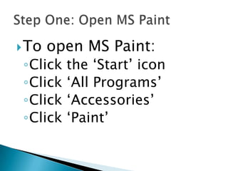 Ms paint tutorial | PPTX