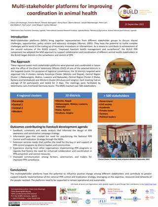 Multi-stakeholder platforms for improving coordination in animal health ...