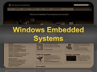 Applications Of Microsoft Embedded Systems | PPT