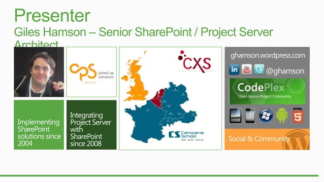 MSPC12 - Integrating SharePoint & Project Server 2010 - Giles Hamson (# ...