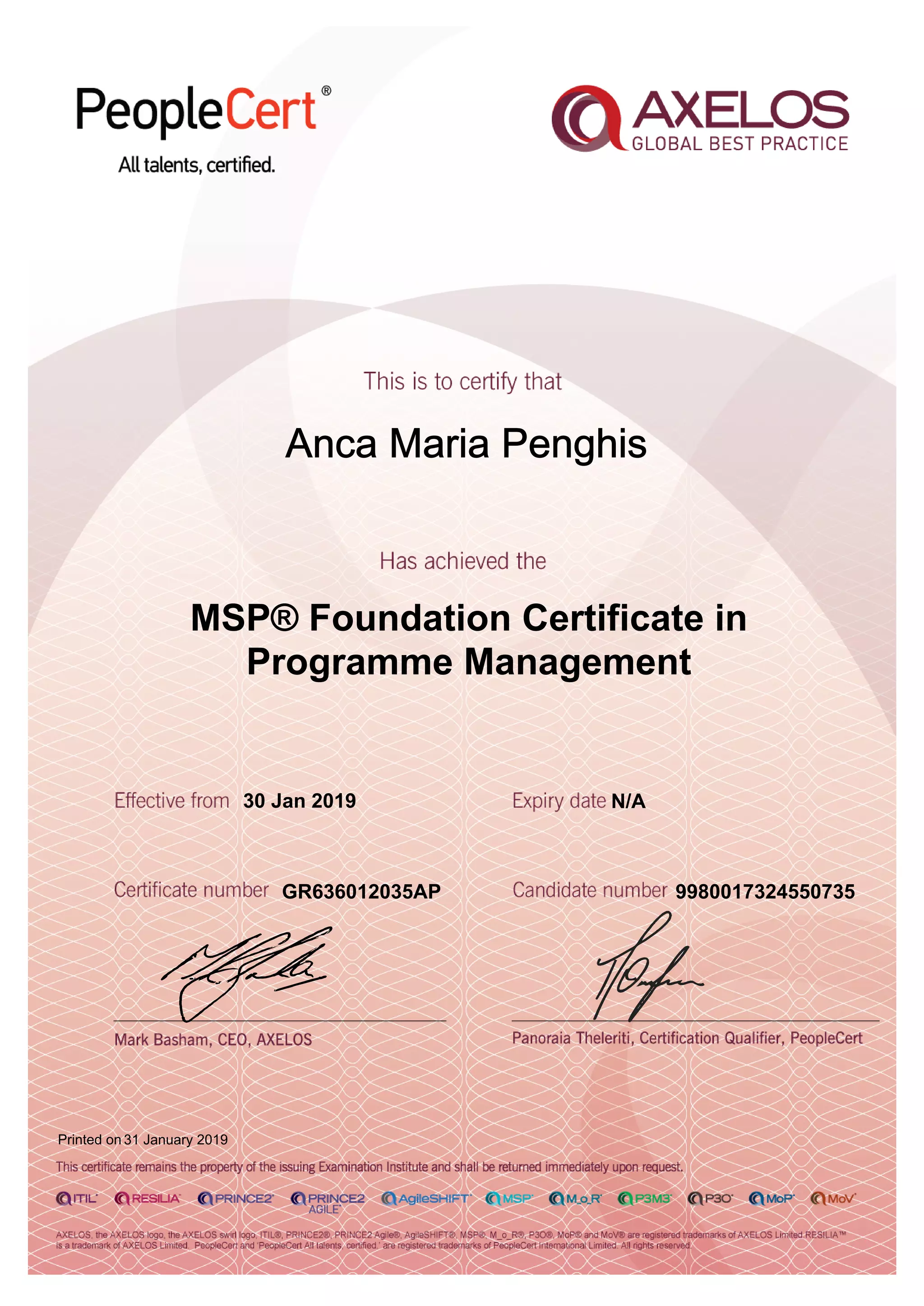 Msp e cert | PDF